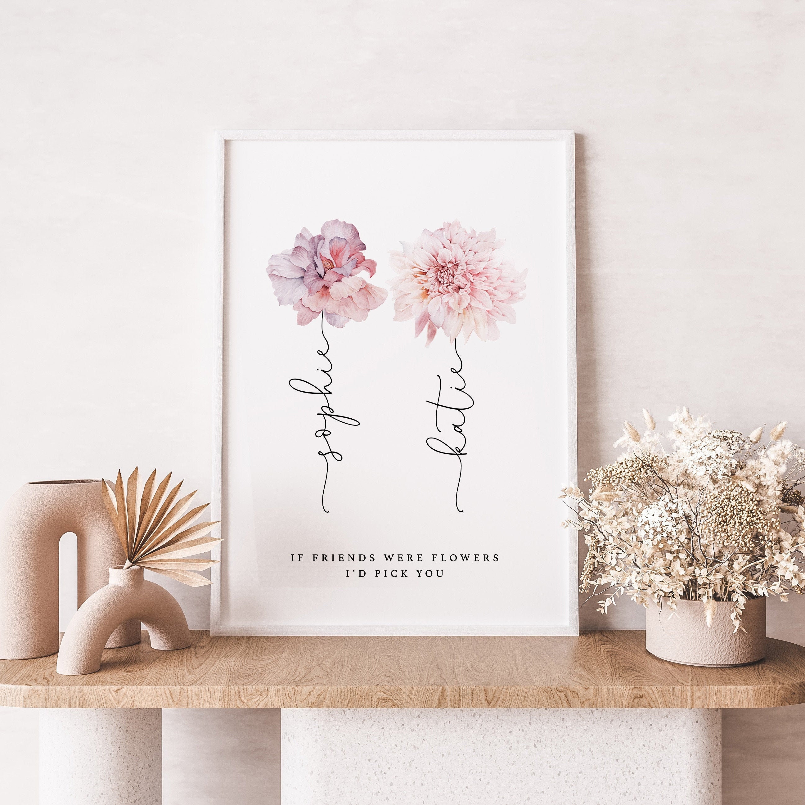 Personalised Friendship Print Best Friend Gift Bestie - Etsy