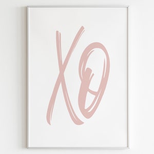 XO Print Wall Prints Typography Art XO Art Hugs and Kisses Print Dorm ...