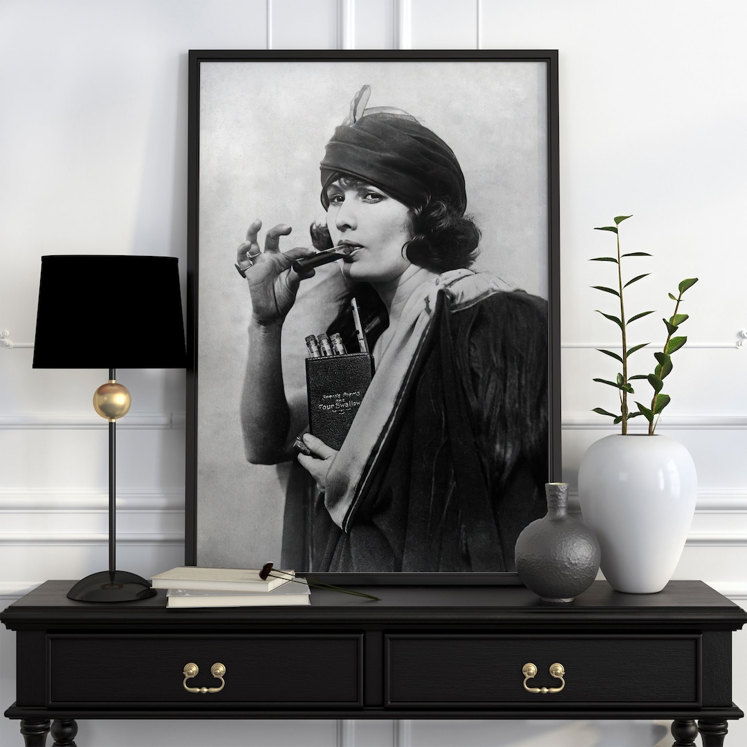1920s Flapper Girl Black and White Art, Vintage Photo Art, Woman ...