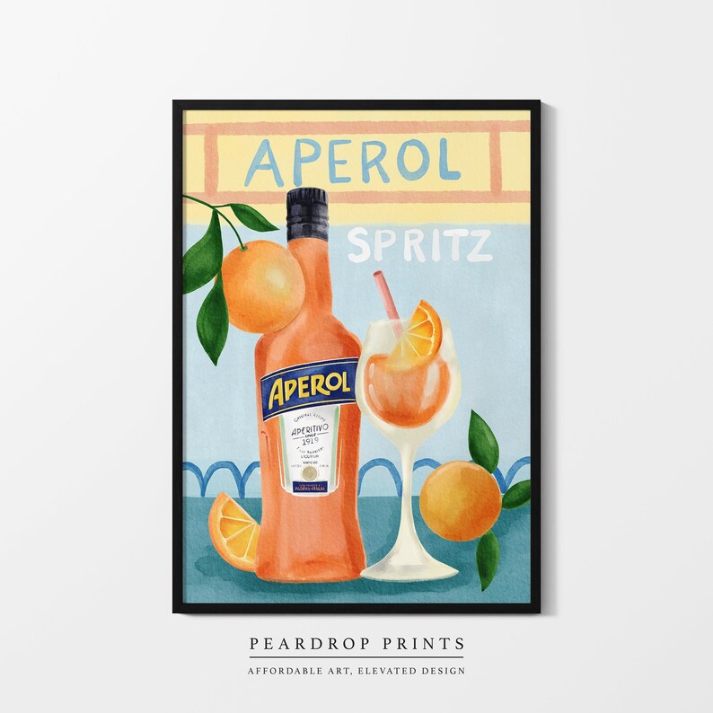 Aperol Spritz Print Aperol Spritz Gift Aperol Spritz Art - Etsy