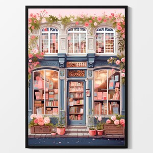 Vintage Book Store Poster, Book Shop Print, Book Lovers Gift, Reading ...