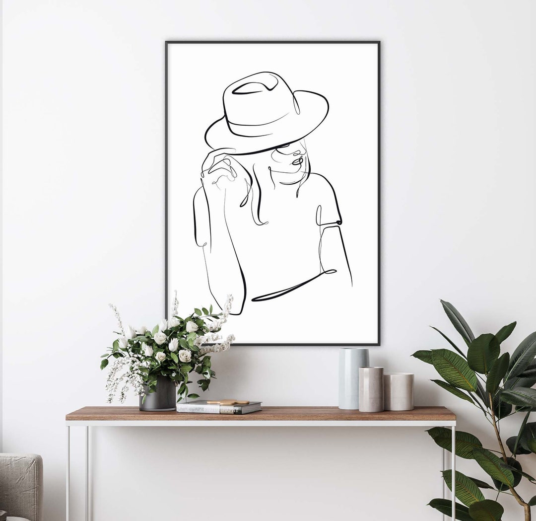 Female Body One Line Drawing Fashion Feminine Line Drawing - Etsy