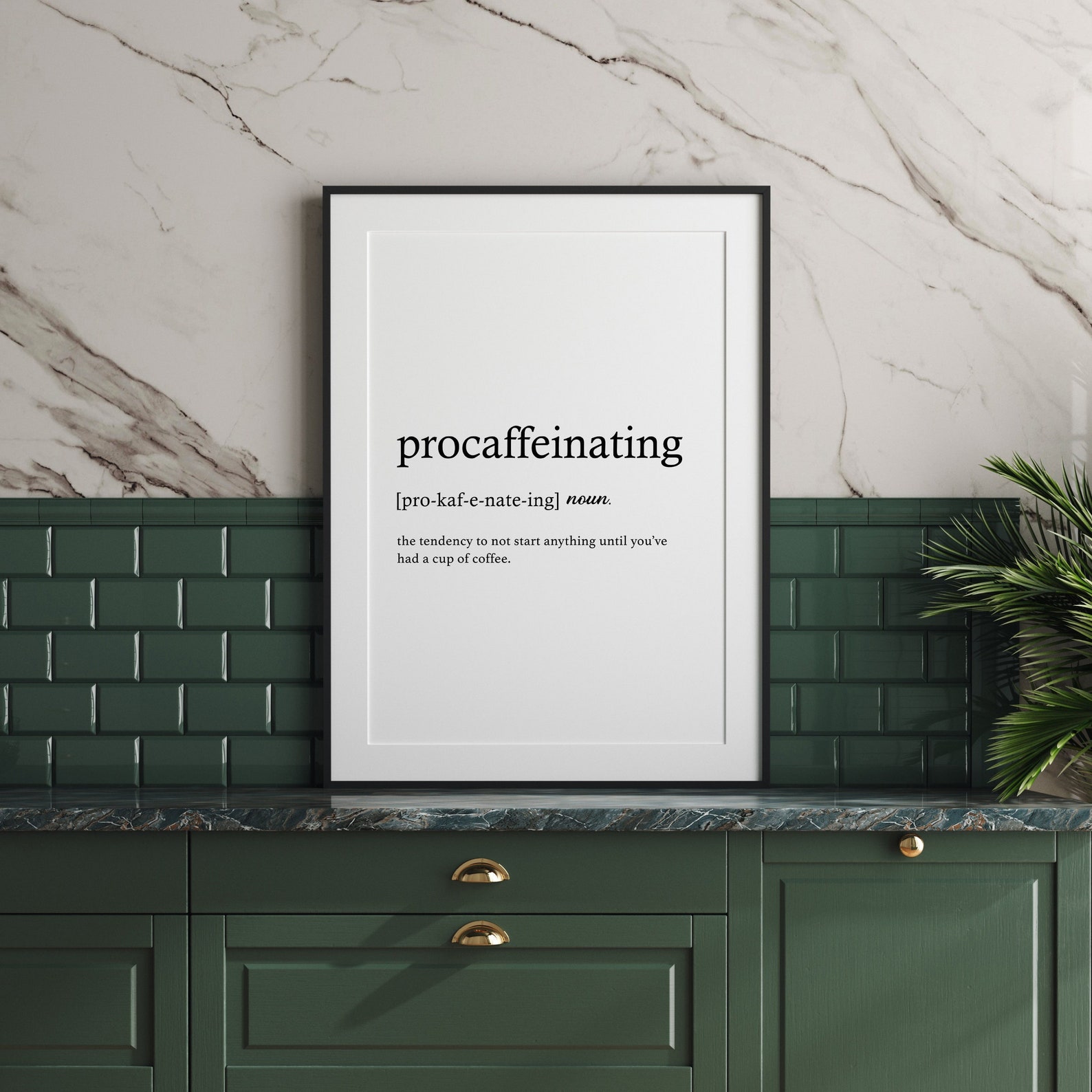 Procaffeinating Definition Wall Print Coffee Print - Etsy