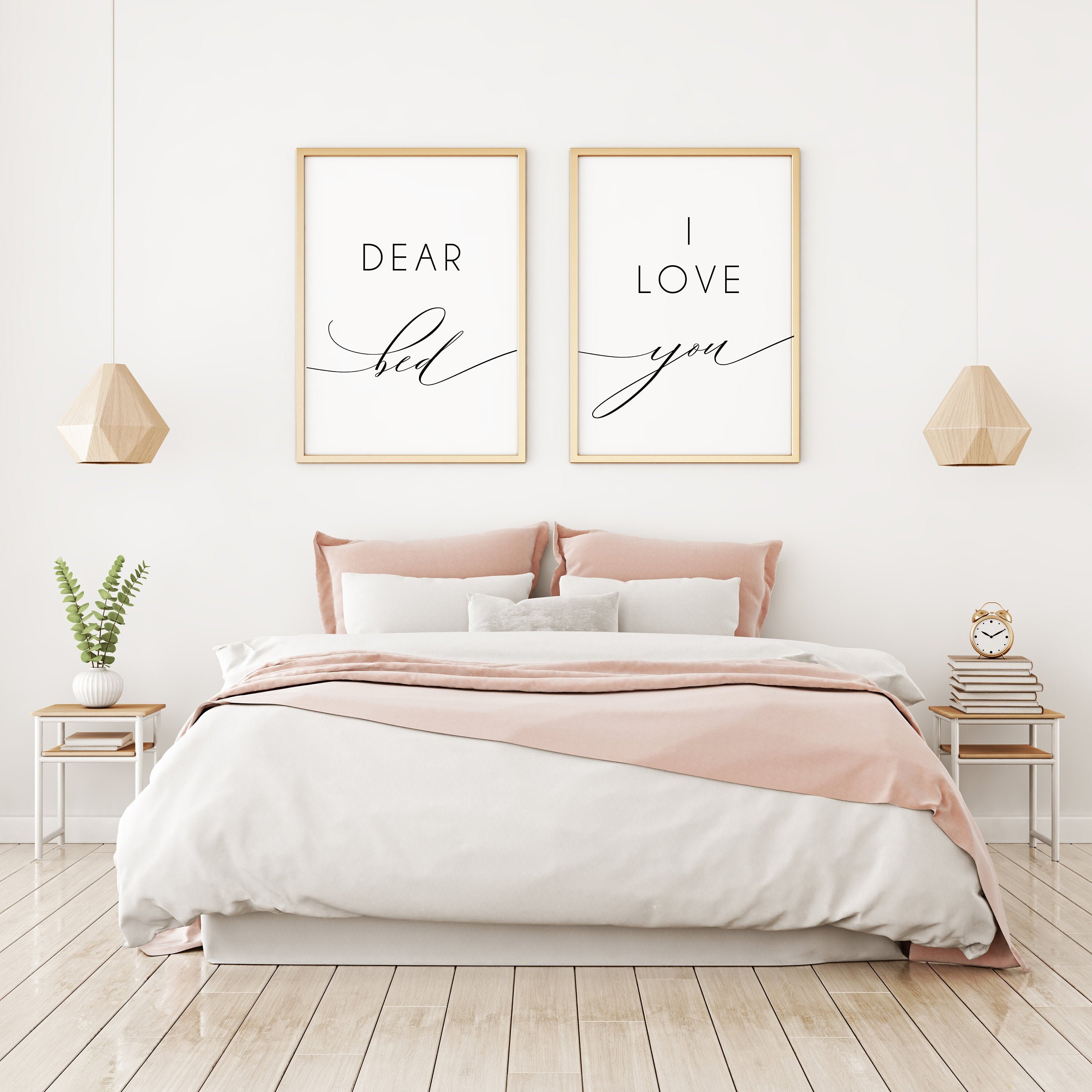 Dear Bed I Love You Print Set of 2 Bedroom Prints Bedroom - Etsy