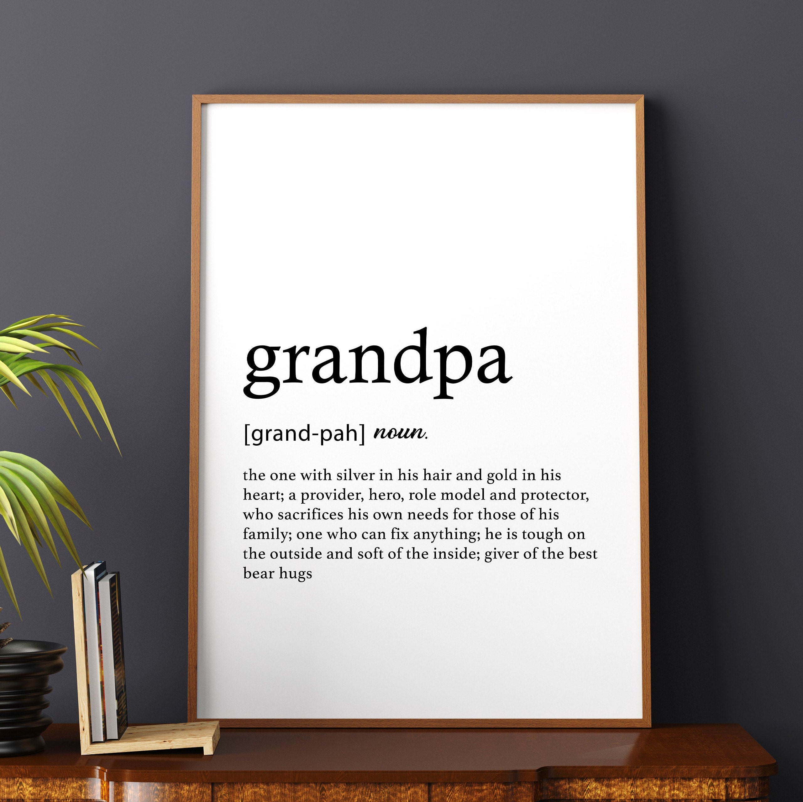 Grandpa Definition Print Grandpa Gift Gifts for Grandpa - Etsy