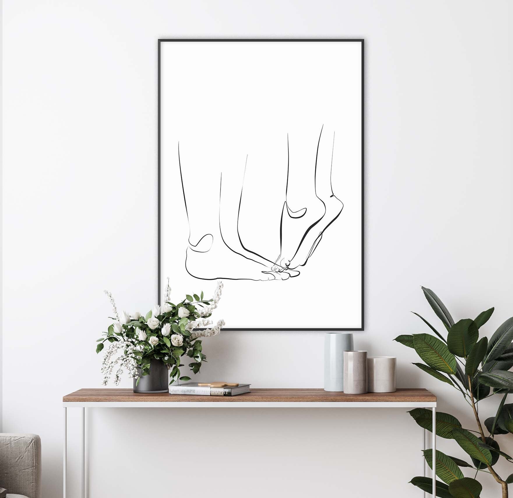 Heart Print Lovers Print Sketch Art Line Drawing Print - Etsy