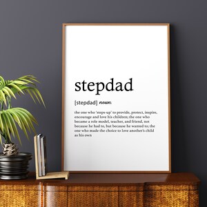 Stepdad Definition Print Stepdad Gift Gifts for Stepdad Step Dad Bonus ...