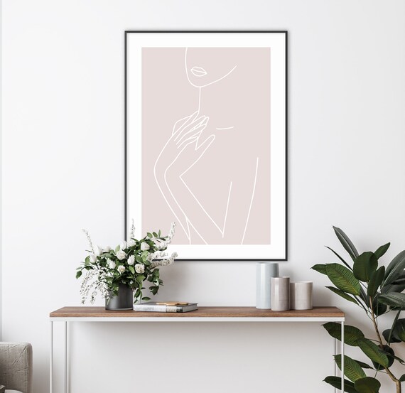 Female Line Art Print Feminine Line Drawing Print Feminist | Etsy