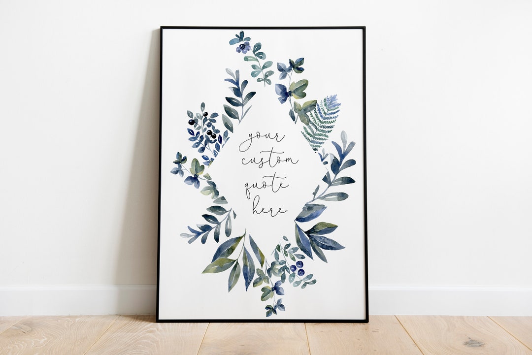 Custom Text Poster Print 16 Fonts Your Text Here Personalised Poster ...