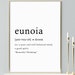 Eunoia Print Greek Quote Print Beautiful Thinking Print Mind Typography ...
