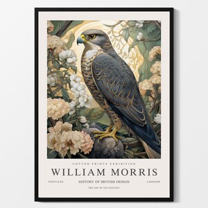 William Morris Falcon Print, William Morris Exhibition Print, William ...