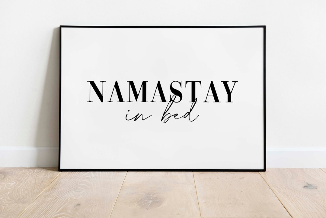 Namastay in Bed Print Yoga Print Gallery Wall Collage - Etsy