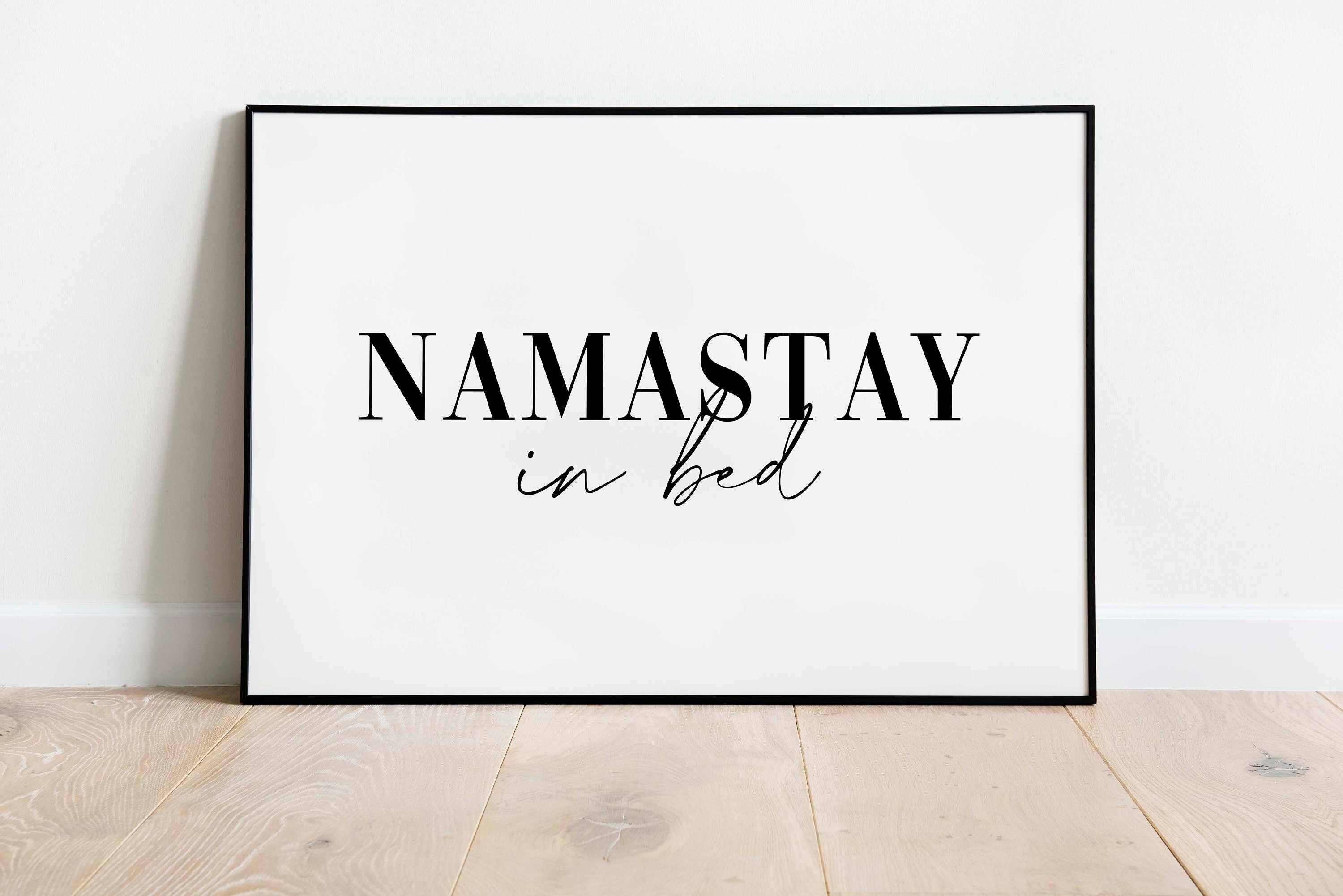 Namastay in Bed Print Yoga Print Gallery Wall Collage - Etsy