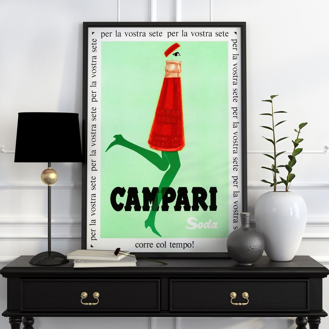 Campari Print, Campari Poster, Cocktail Print, Cocktail Art, Cocktail ...