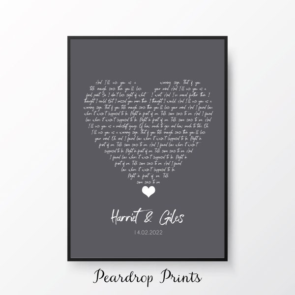 First Dance Lyrics - Etsy