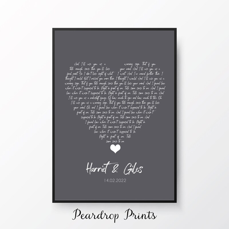 First Dance Lyrics - Etsy