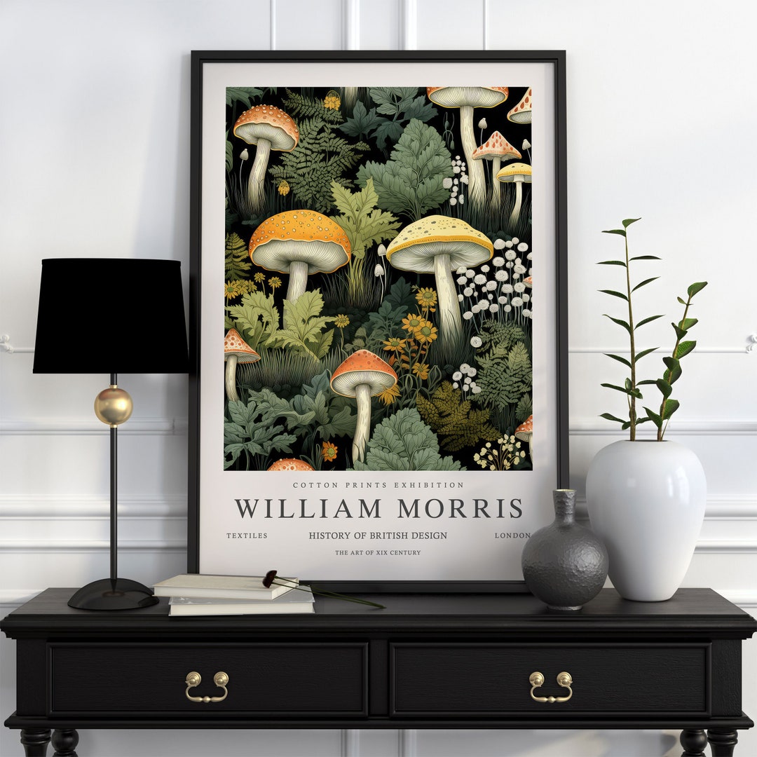 William Morris Mushroom Print, William Morris Exhibition Print, William ...