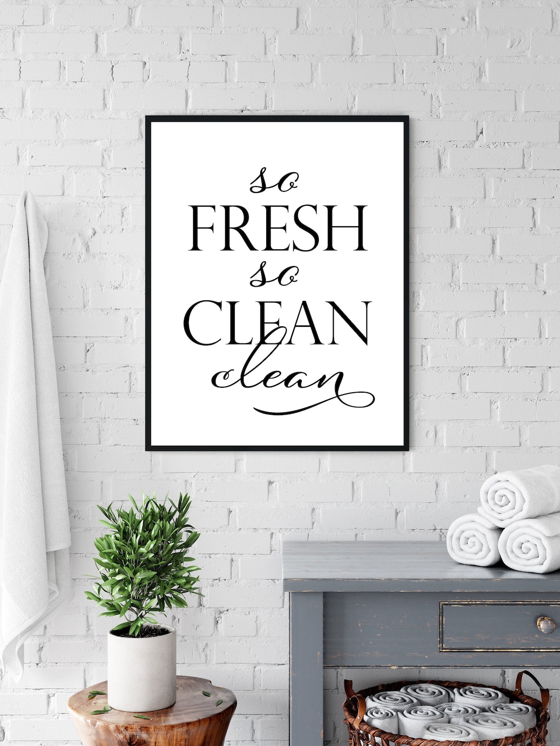 So Fresh so Clean Print Outkast Lyrics Bathroom Wall Decor - Etsy