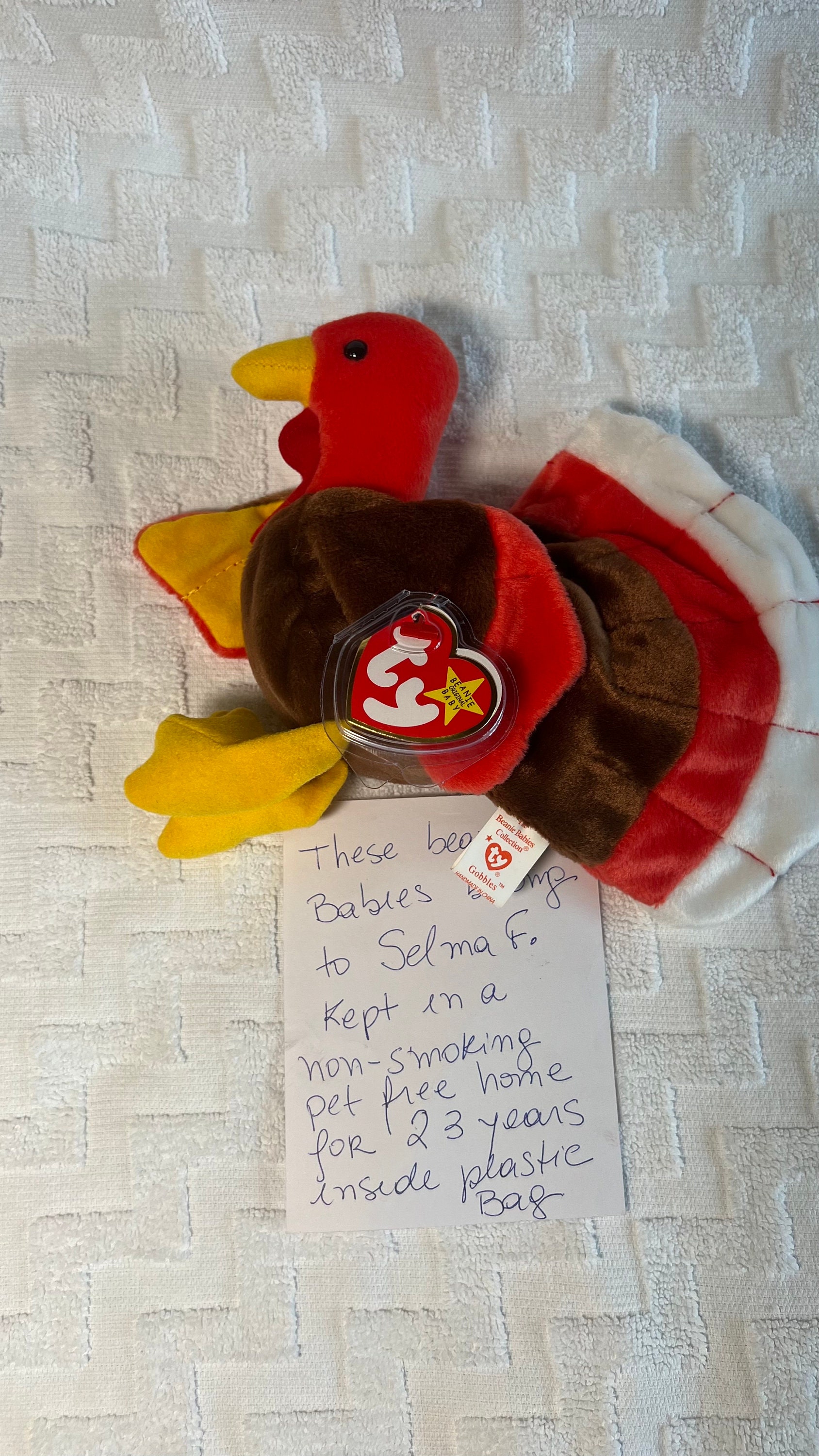 Gobbles Beanie Baby Turkey, RARE, Retired, With ERRORS, 1996 - Etsy