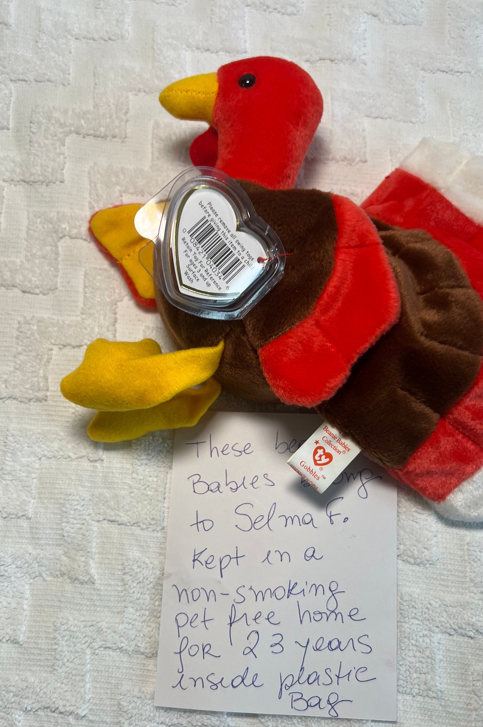 Gobbles Beanie Baby Turkey, RARE, Retired, With ERRORS, 1996 - Etsy