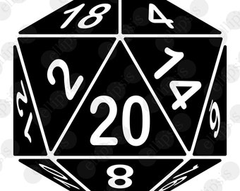 D20 Window Decal Dungeons and Dragons Dice Car Decal Dnd - Etsy