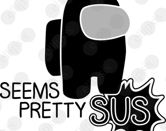 Kinda Sus Car Decal Sus Car Sticker Kinda Sus Decal - Etsy