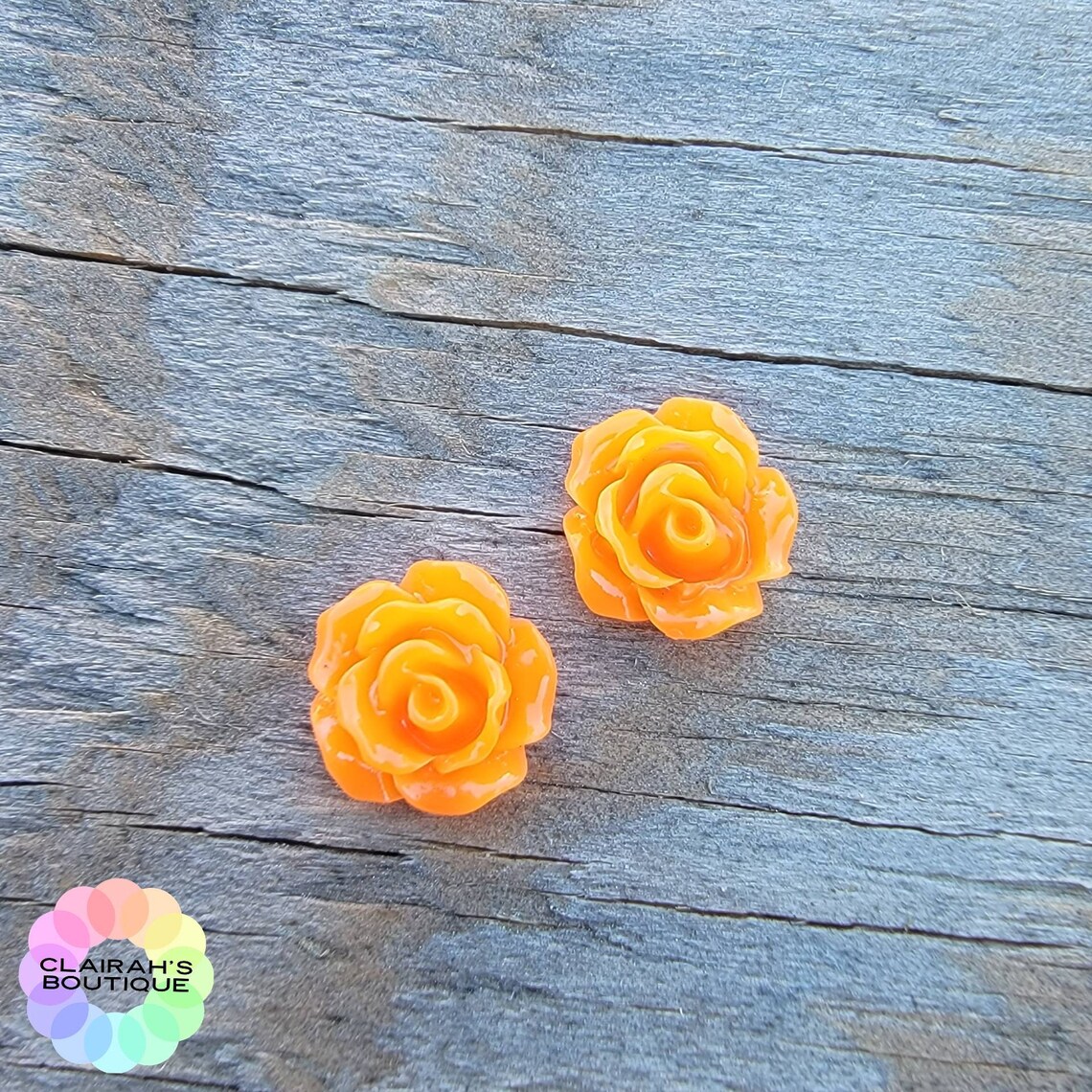 Rose Stud Earrings, 10mm, Clip-on or Post, Kids Jewelry - Etsy