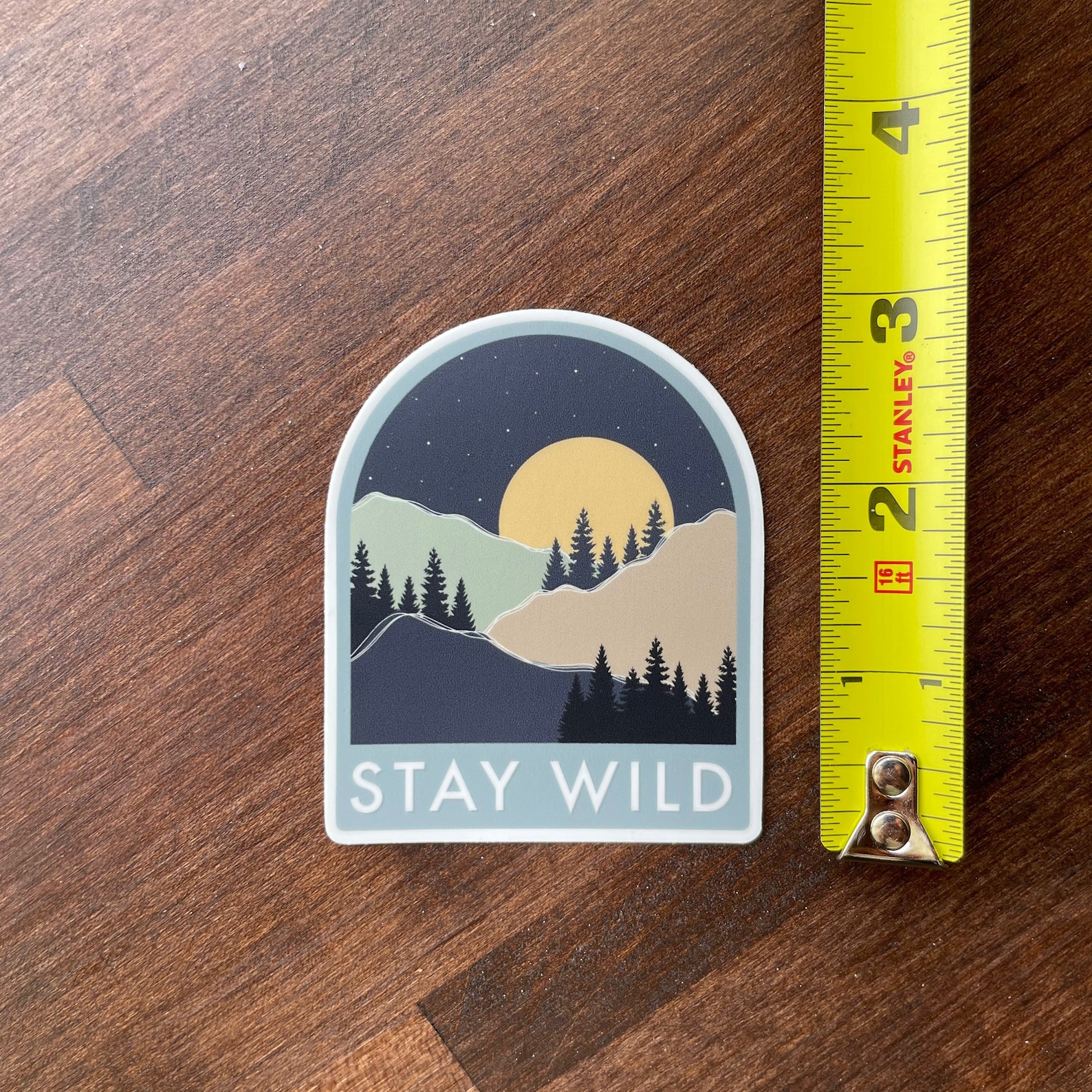 Stay Wild Mountain Sticker Outdoors Sticker Laptop Sticker - Etsy