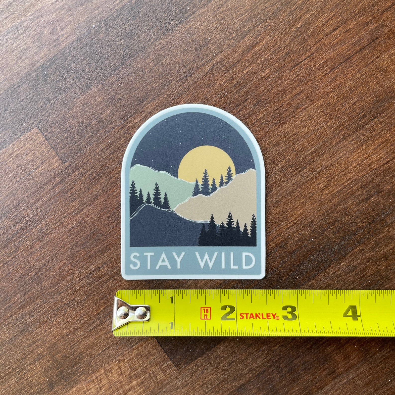 Stay Wild Mountain Sticker Outdoors Sticker Laptop Sticker - Etsy