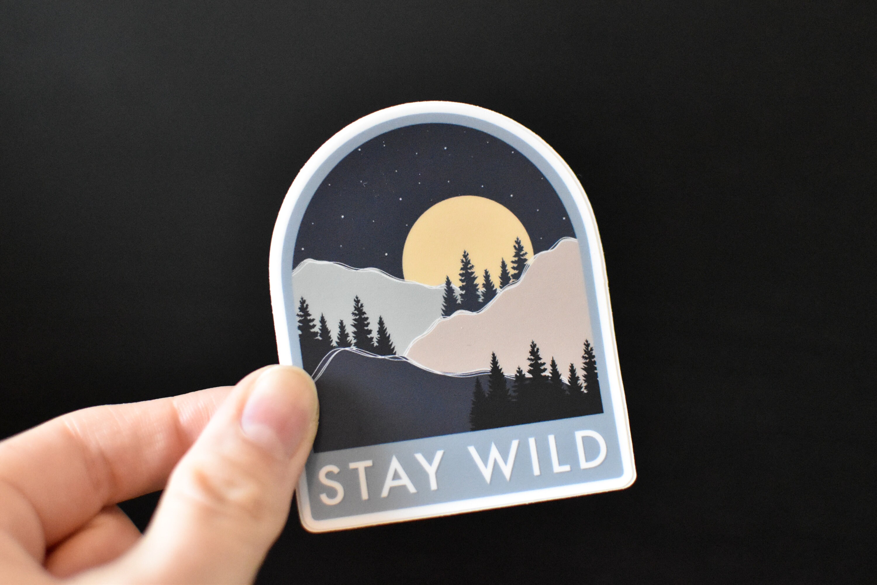 Stay Wild Mountain Sticker Outdoors Sticker Adventure - Etsy
