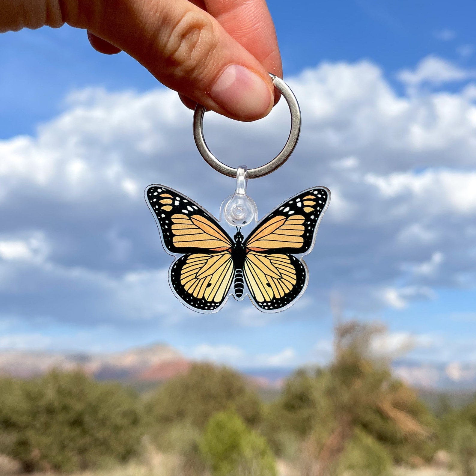 Monarch Butterfly Keychain Butterfly Gift Insect Keychain - Etsy