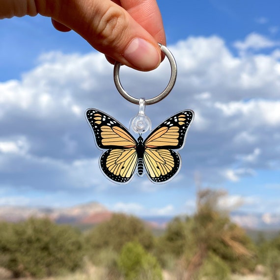 Monarch Butterfly Keychain Butterfly Gift Insect Keychain - Etsy