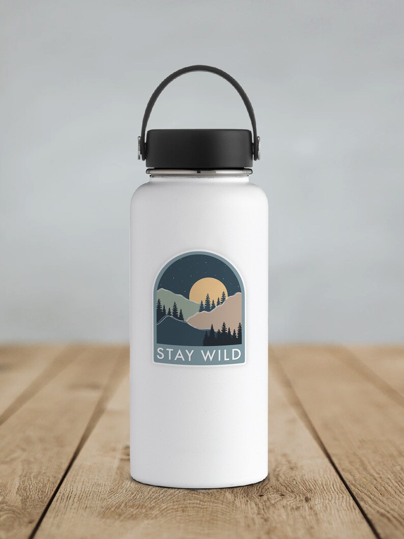 Stay Wild Mountain Sticker Outdoors Sticker Adventure - Etsy