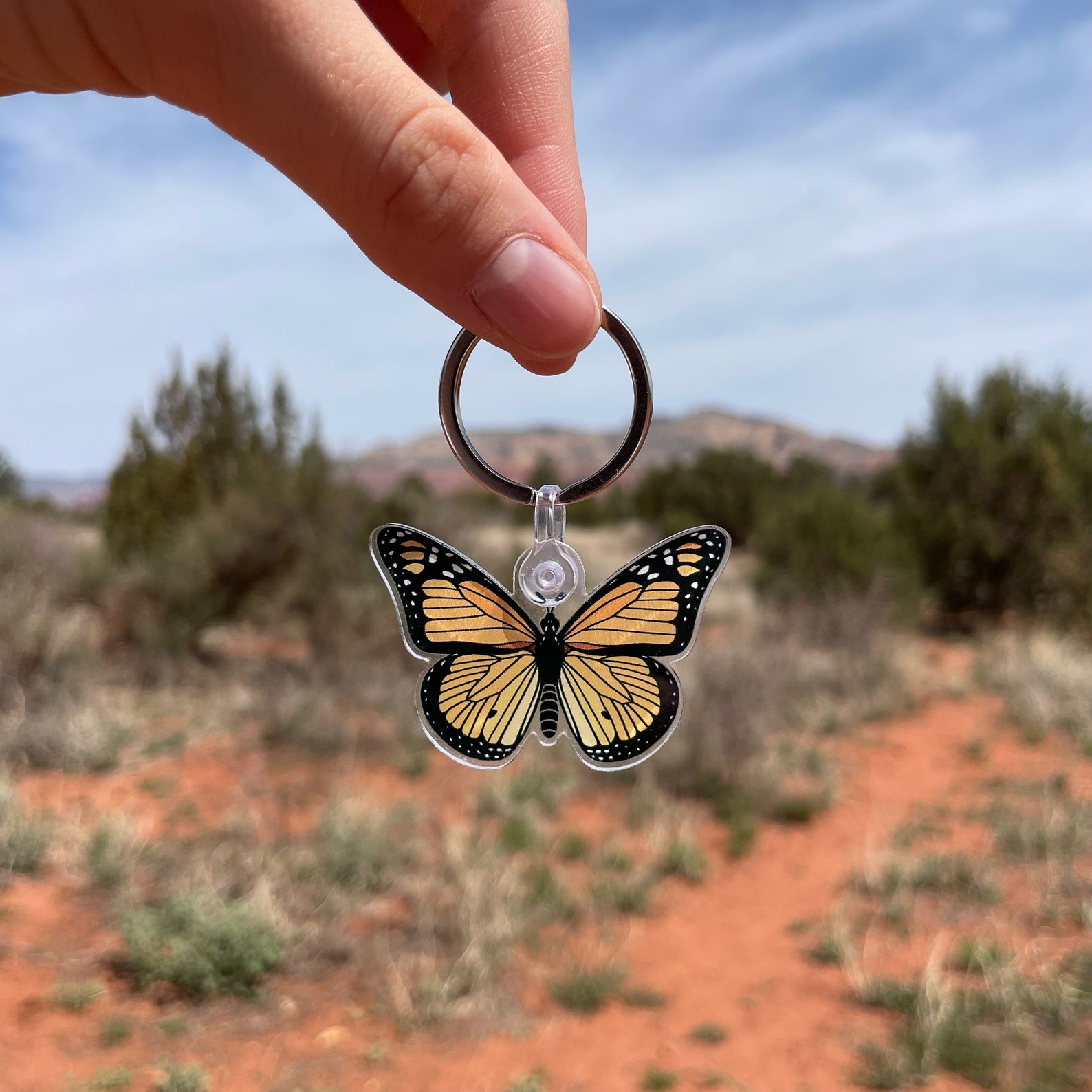 Monarch Butterfly Keychain Butterfly Gift Insect Keychain - Etsy