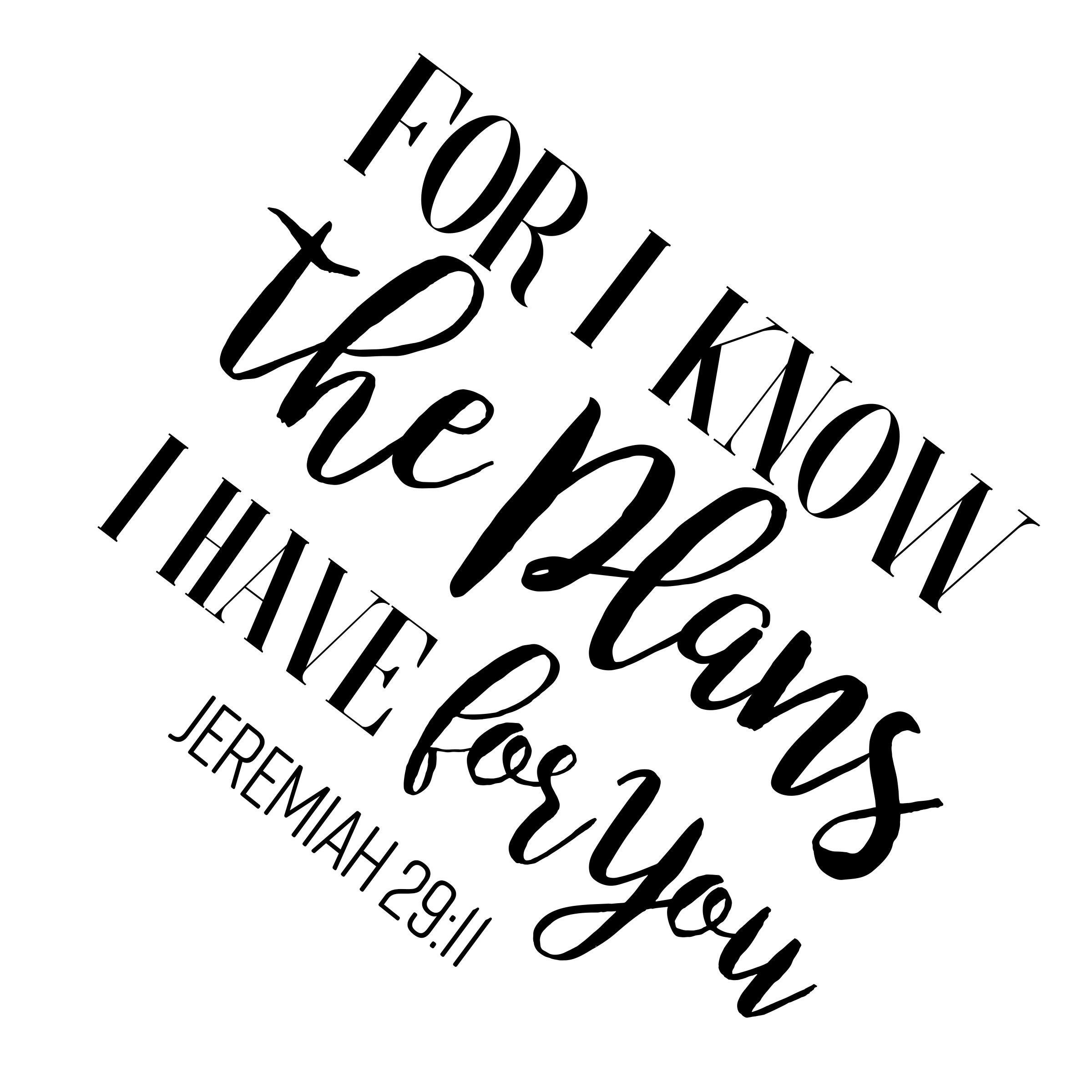 Graduation Bible Verse Jeremiah 29:11 Svg, Jpeg, Png File for ...