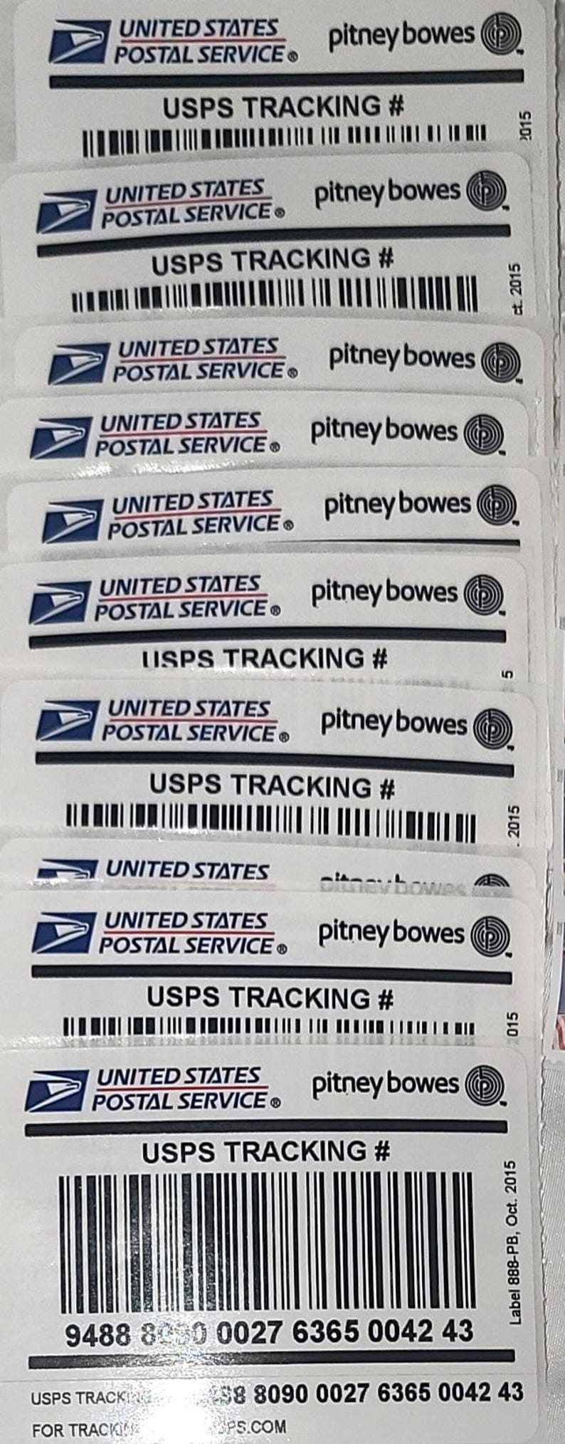 50 TRACKING LABELS USPS Stickers Use With Postage Stamps - Etsy
