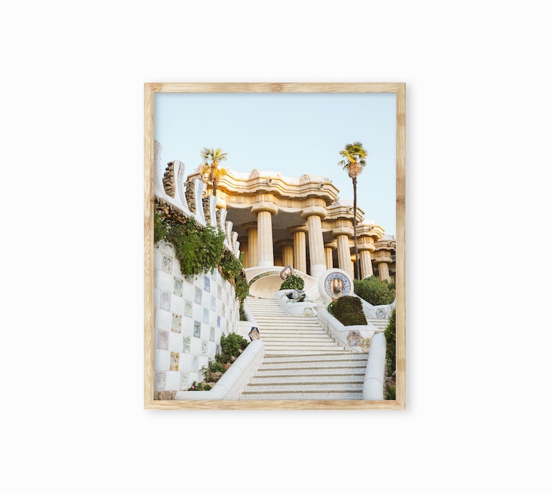 Barcelona Print, Barcelona Photography Park Guell Antoni Gaudi Print ...