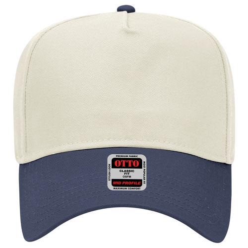 Personalized Embroidered OTTO CAP 5 Panel Mid Profile Baseball Cap Custom Embroidery 31069 Navy ...