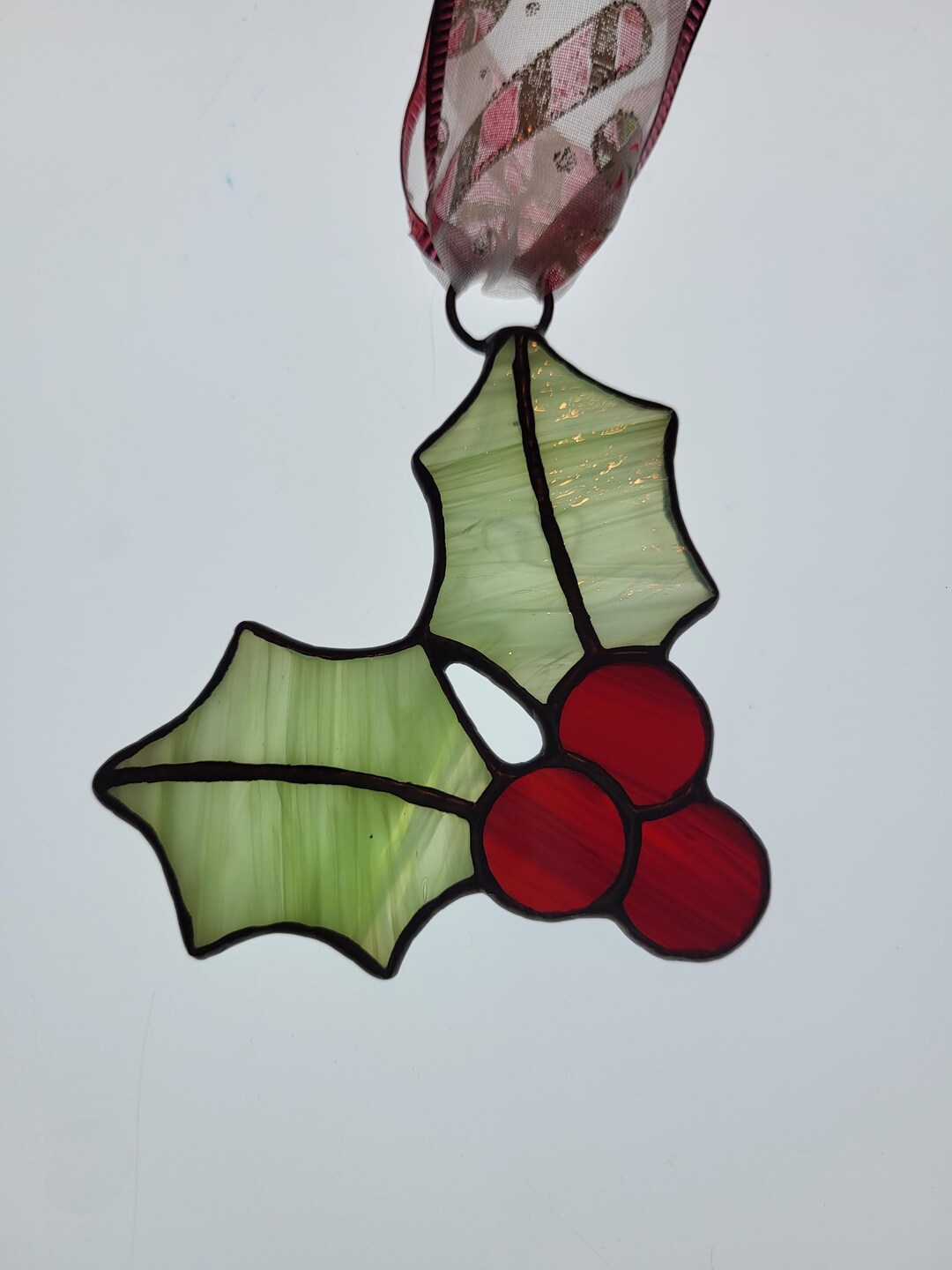 Stained Glass Holly Berries and Leaves - Etsy