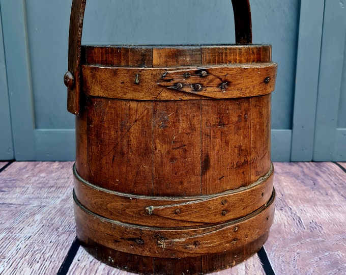 19th Century Wooden Firkin - Sugar Bucket - Etsy