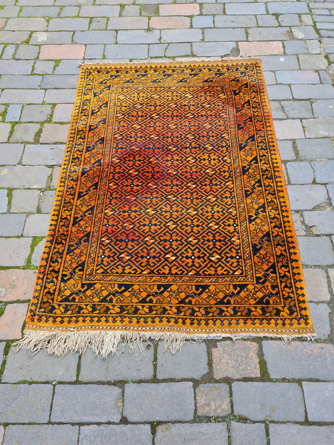 Vintage Middle Eastern Wool Rug - Etsy UK