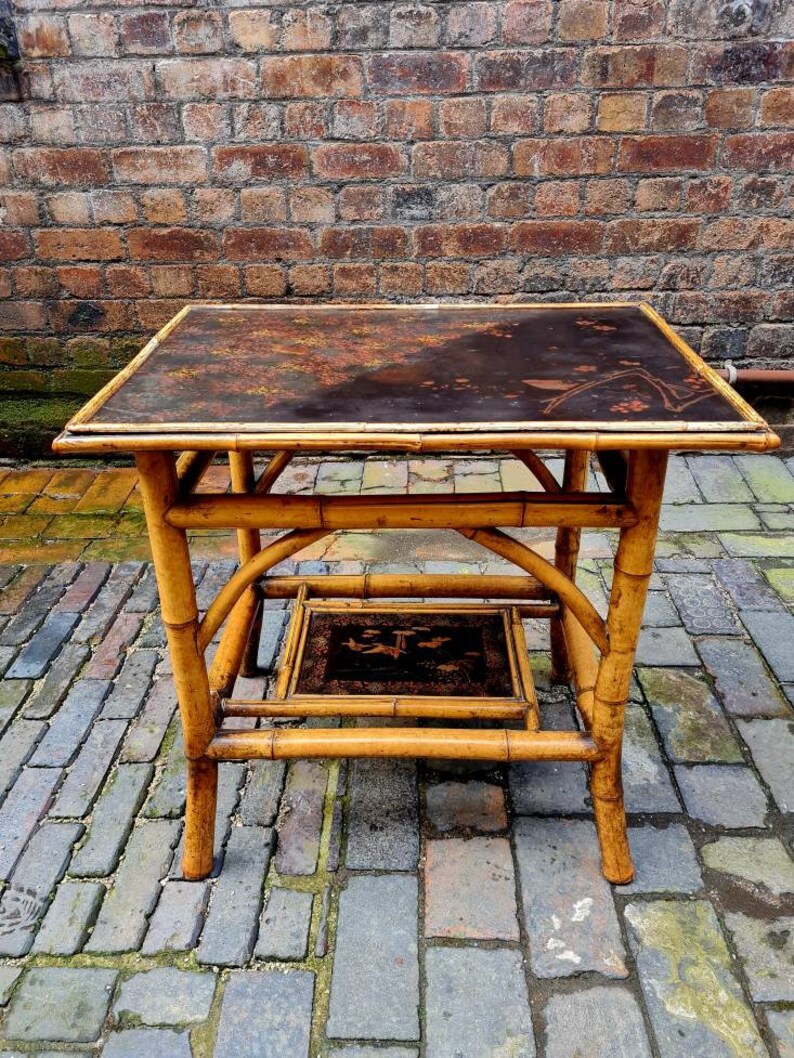 Early 20th Century Anglo - Japanese Style Bamboo Table - Etsy UK
