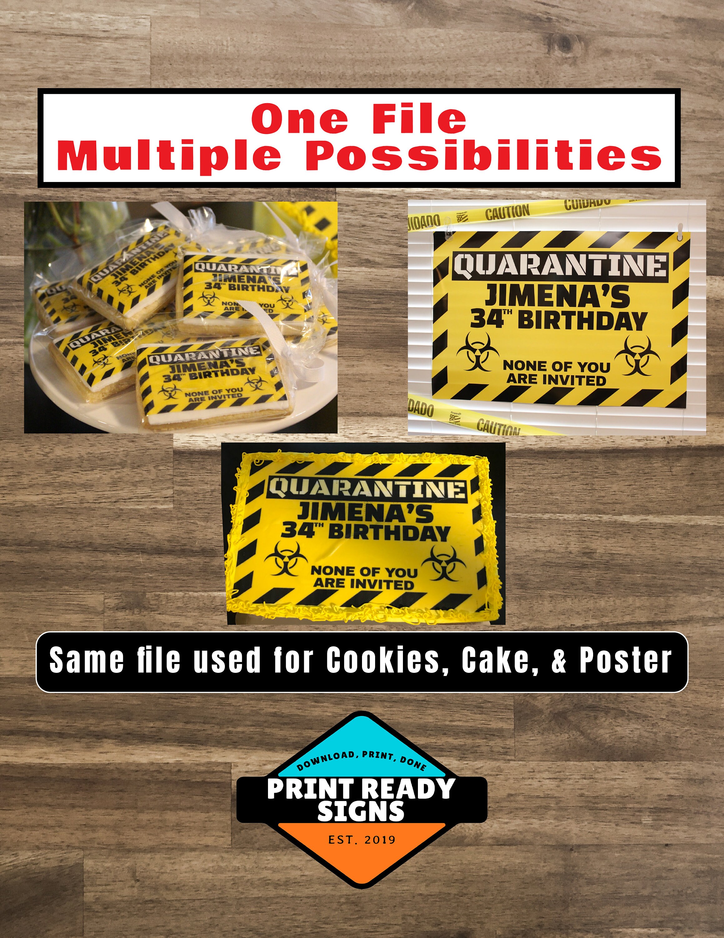 Personalized Quarantine Birthday Sign Digital Download Poster - Etsy