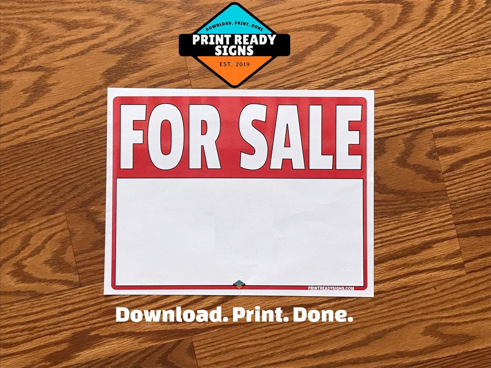 For Sale Sign PDF Digital Download (8.5x11 Inches) PDF Format Printable ...