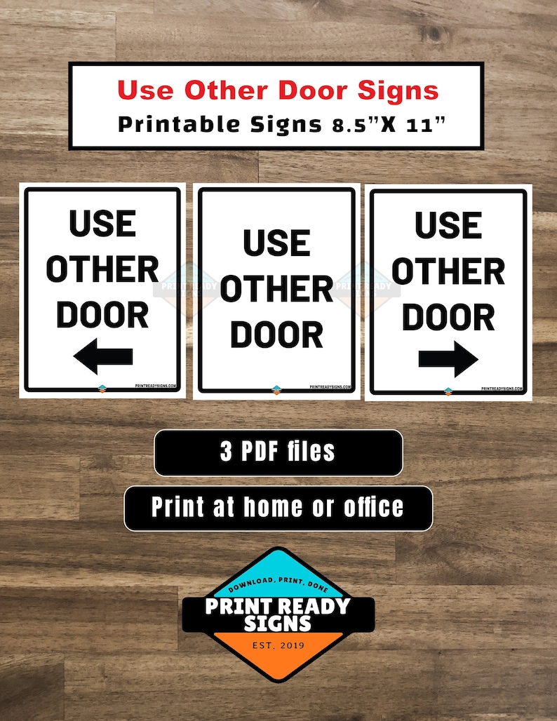 Use Other Door Digital Download 8.5x11 Inches PDF Format Printable ...