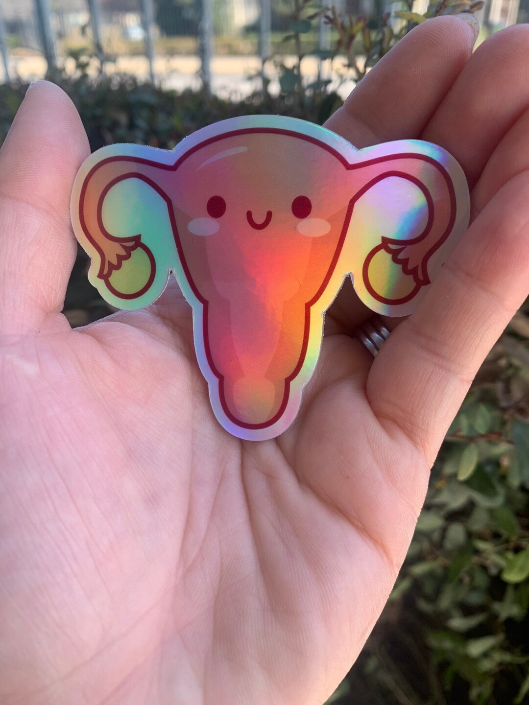 Holographic Uterus Sticker Doula Sticker Midwife Sticker Laptop Sticker ...