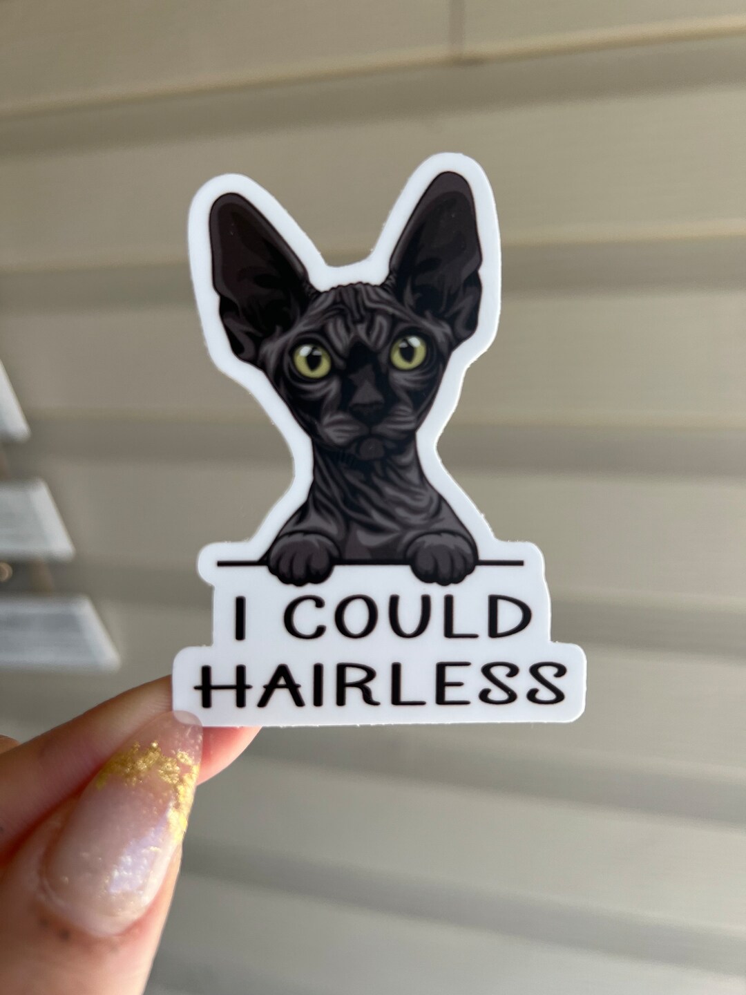 I Could Hairless Sticker Naked Cat Hairless Cat Sticker Laptop Sticker ...