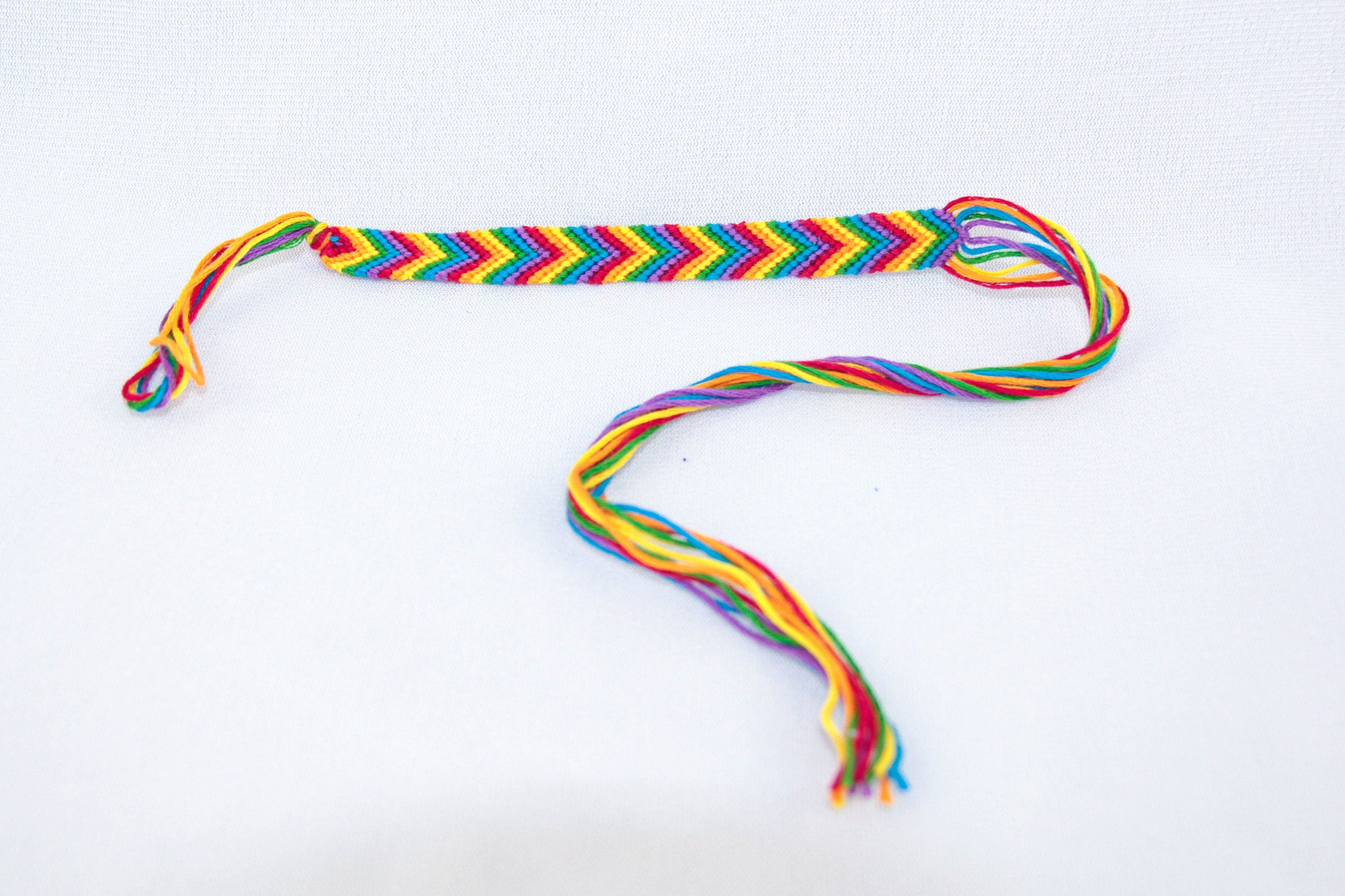 Rainbow Chevron Pride Friendship Bracelet - Etsy Singapore