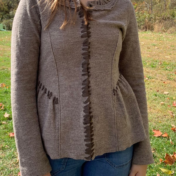 Boiled Wool Sweater - Etsy