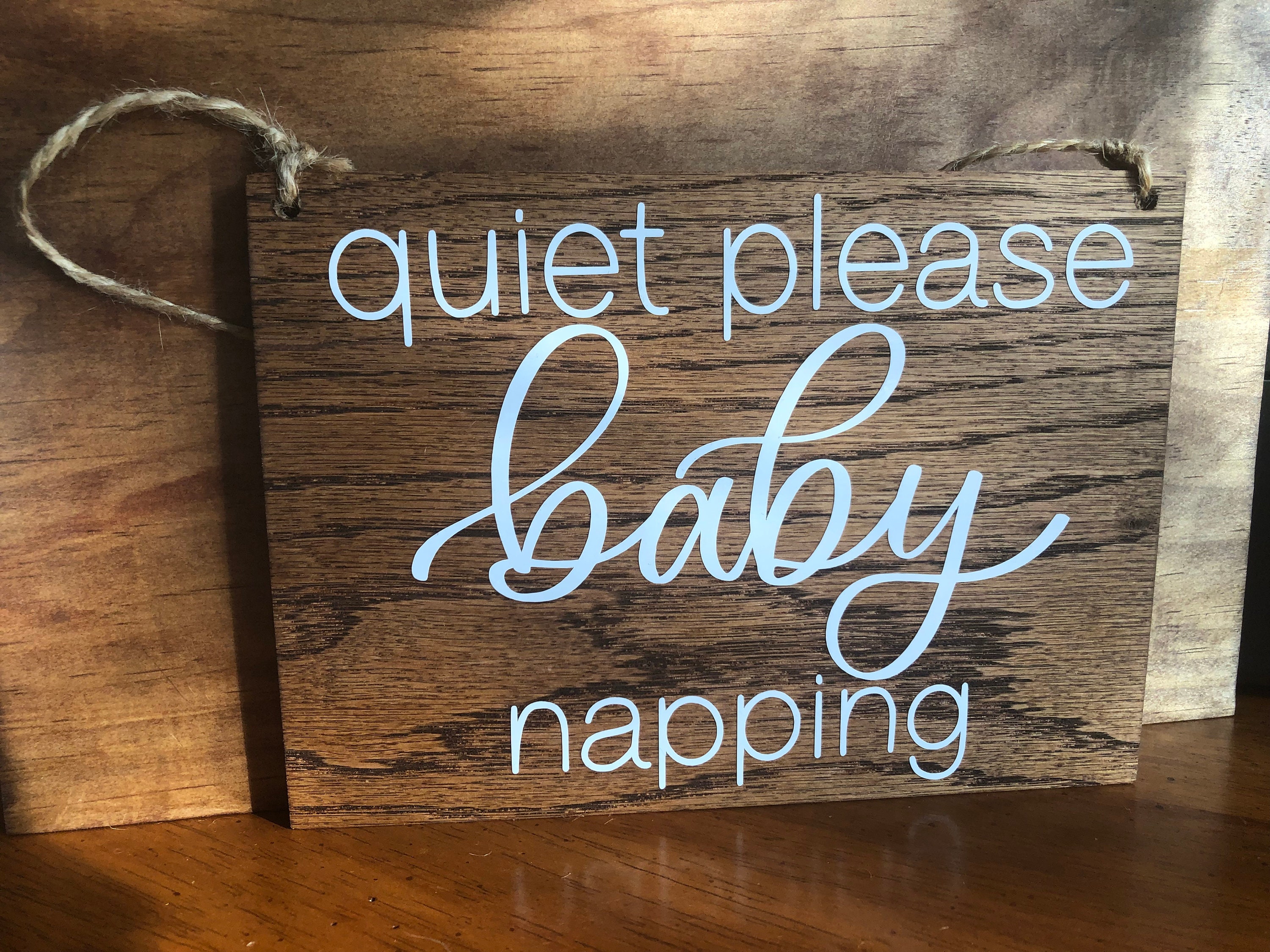 Solid Wood Baby Napping Sign - Etsy